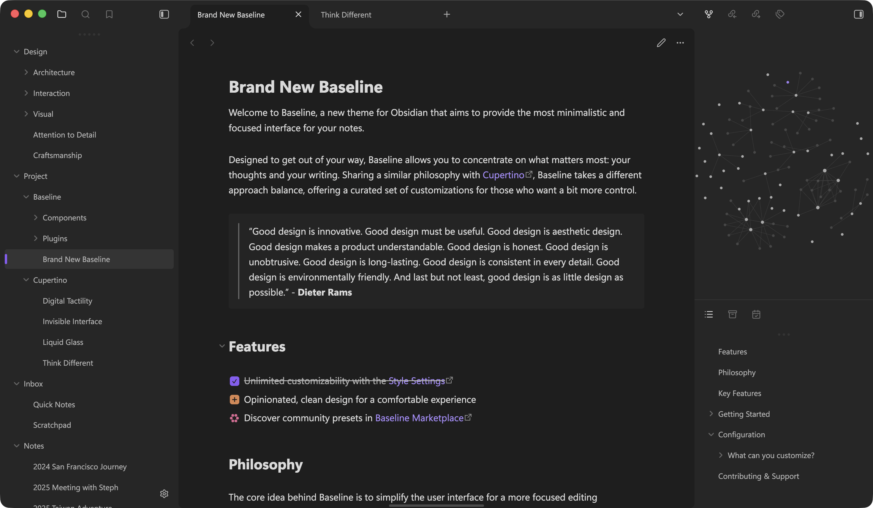 Baseline for Obsidian