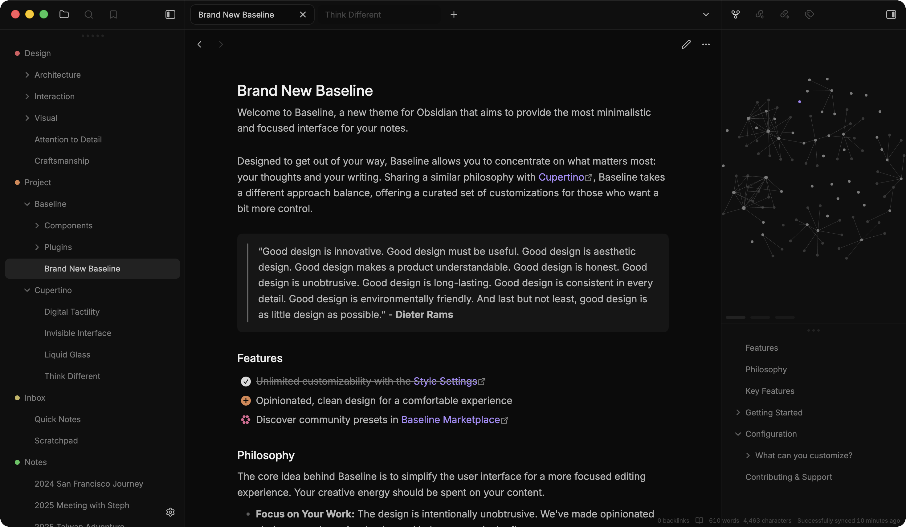 Baseline for Obsidian